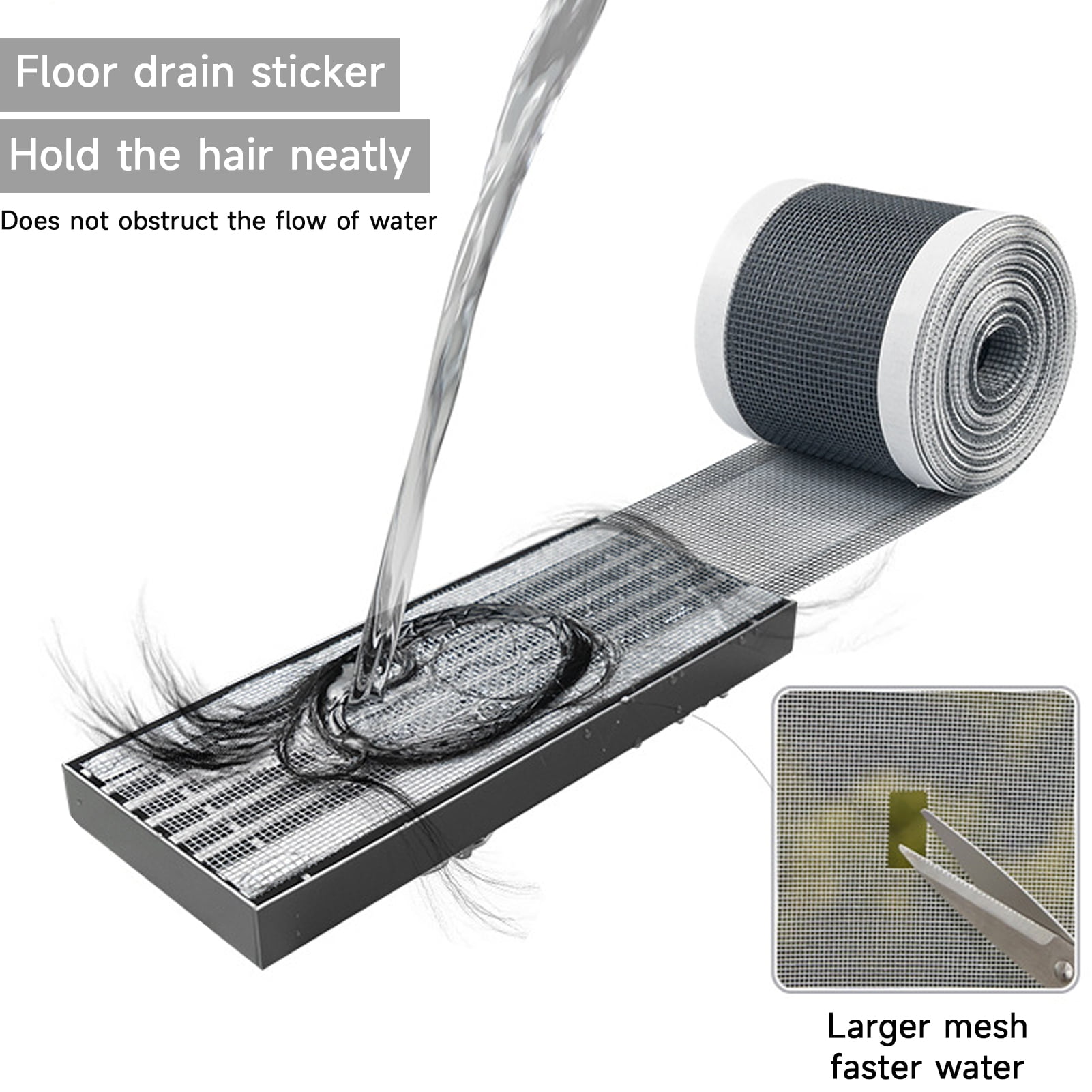 Xeyise 1 Set Floor Drain Sticker Prevent Clogging Quick Water Drainage ...