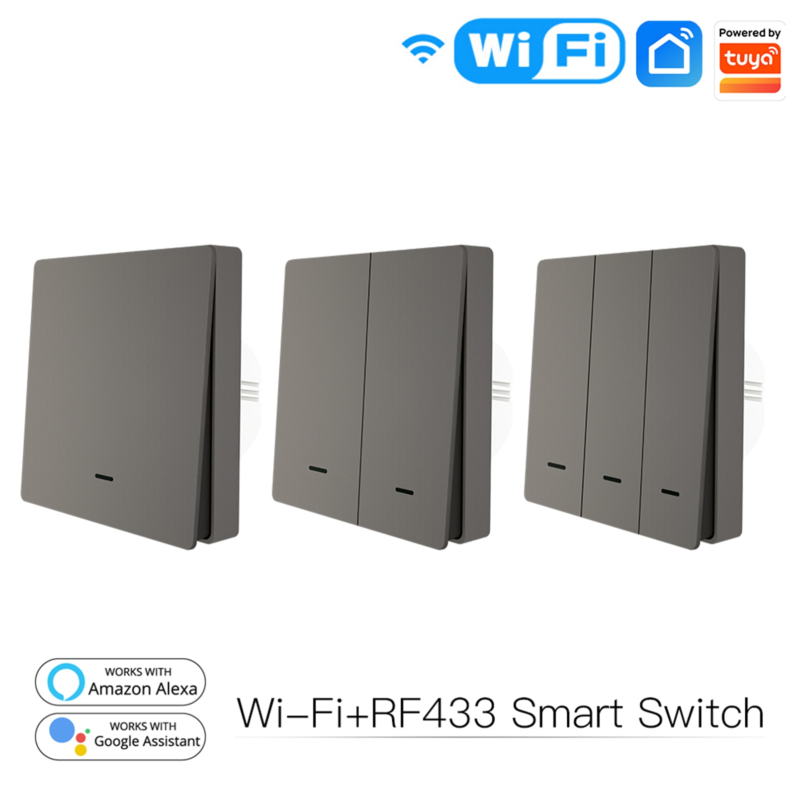 Xeyise 1 Set Smart Switch Neutral Wire Timer Function Voice-Control ...