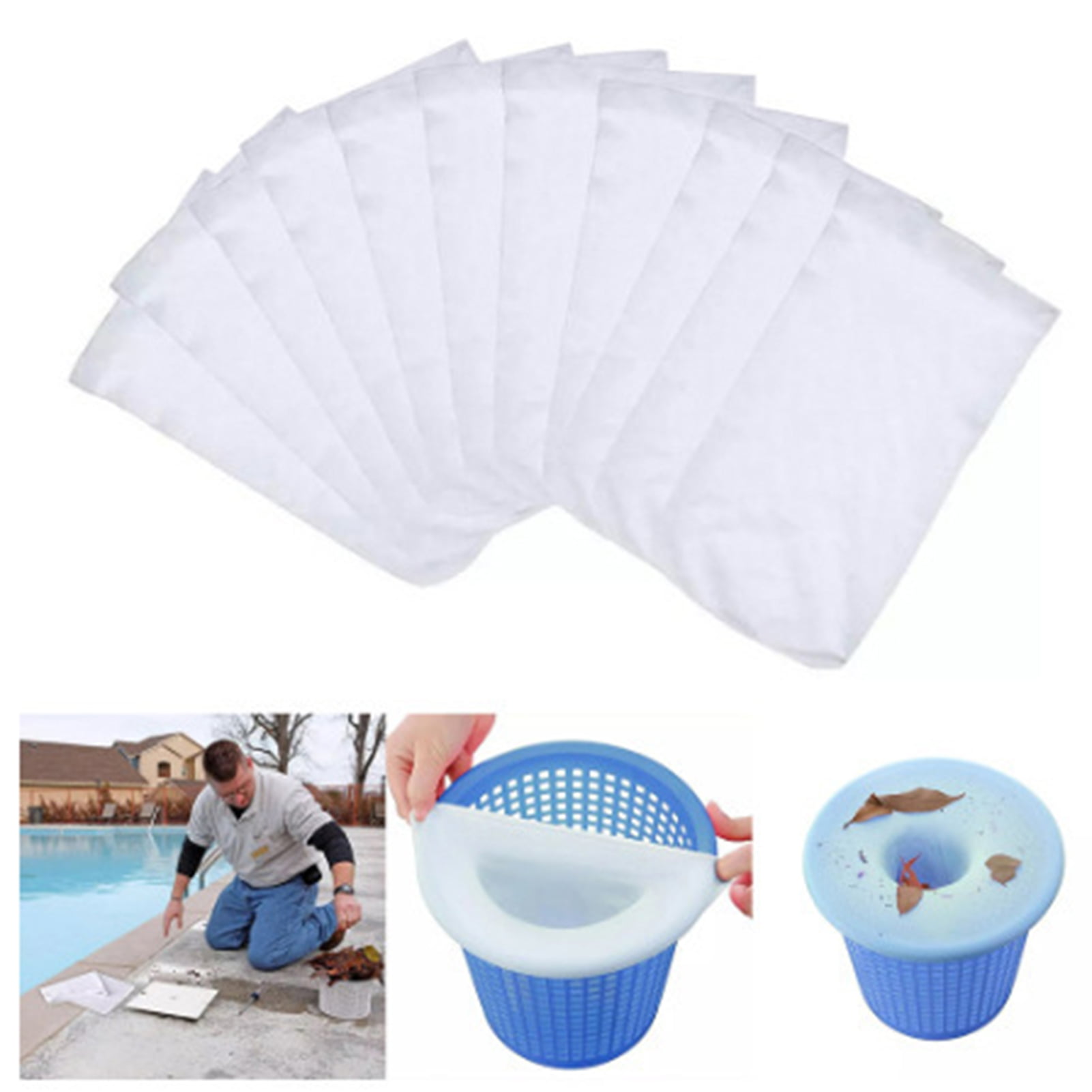 Xeyise 10/20/30/50Pcs Pool Filter Socks for Pool Skimmer Reusable Ultra ...