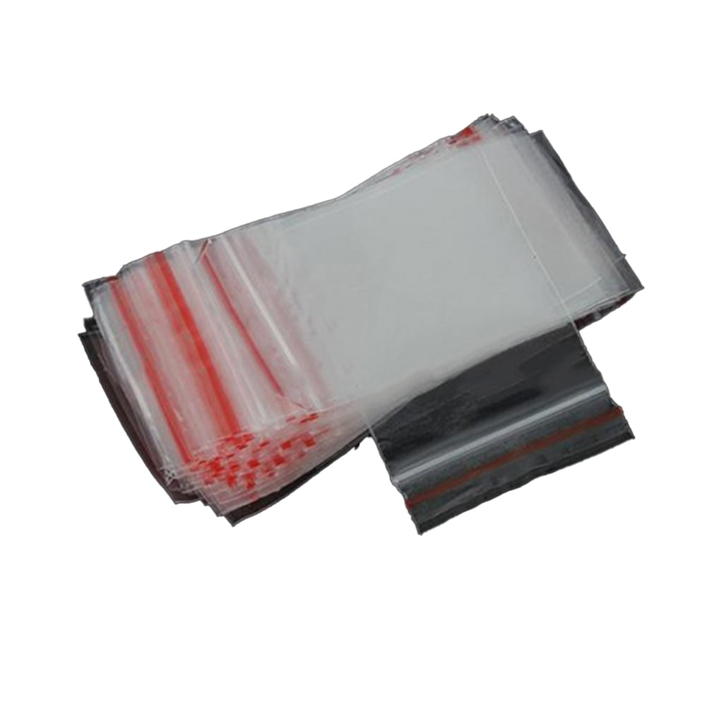 Xeyise 100 Pcs Resealable Plastic Self Press Seal Bags Clear Poly ...