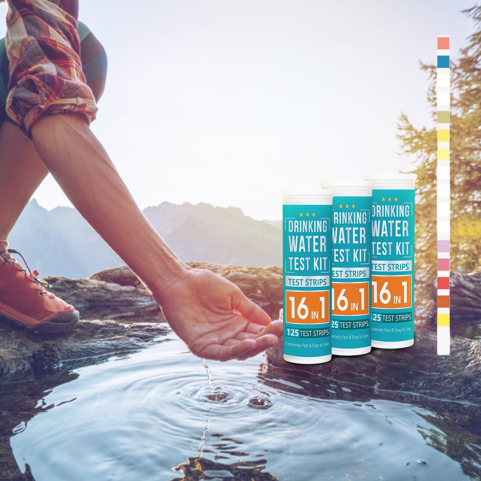 Xeyise 125 Pcs Drinking Water Test Paper 16 in 1 Home Water Testing ...