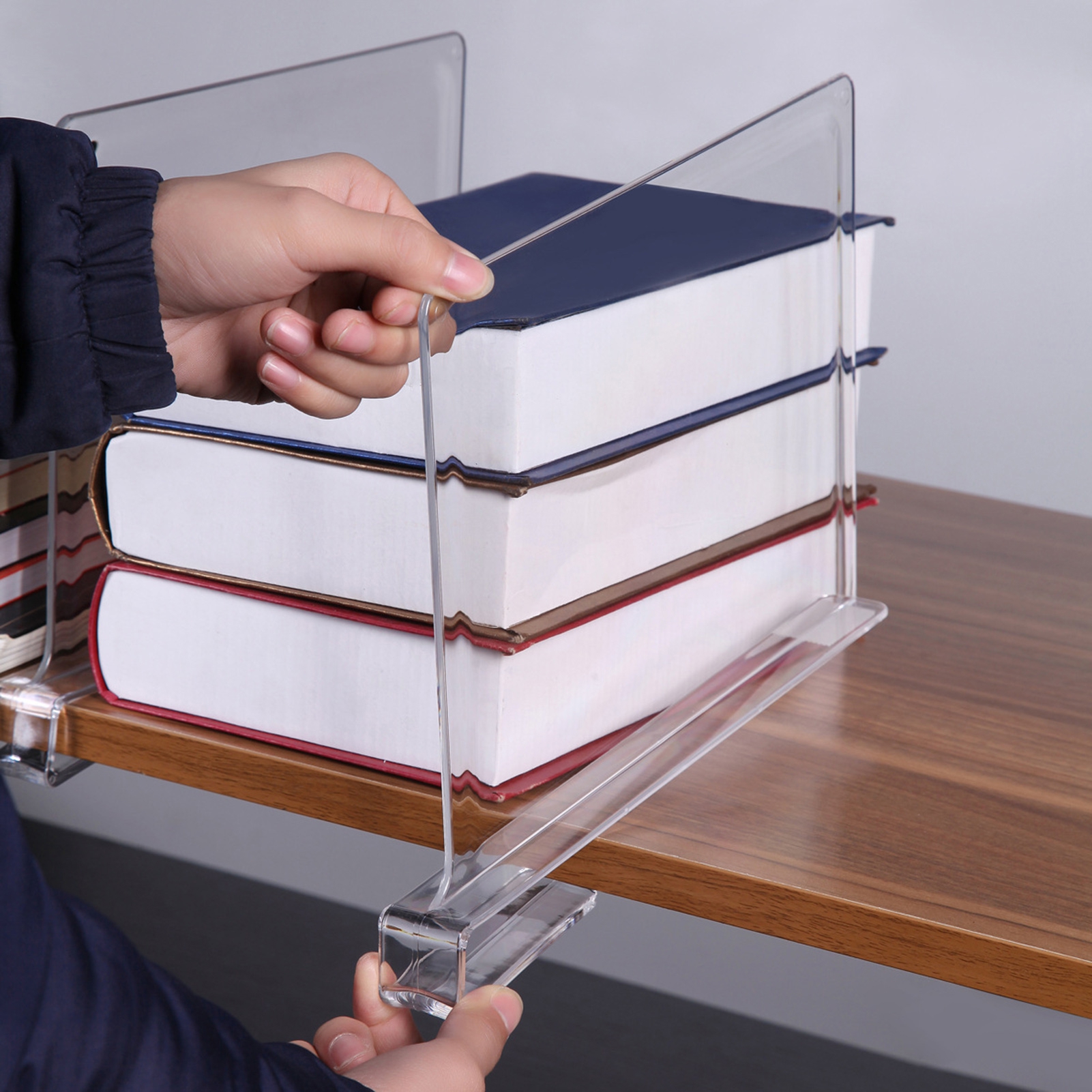 Xeyise 2/4/6 Pcs Fitted Shelf Dividers Transparent Stable Closet ...