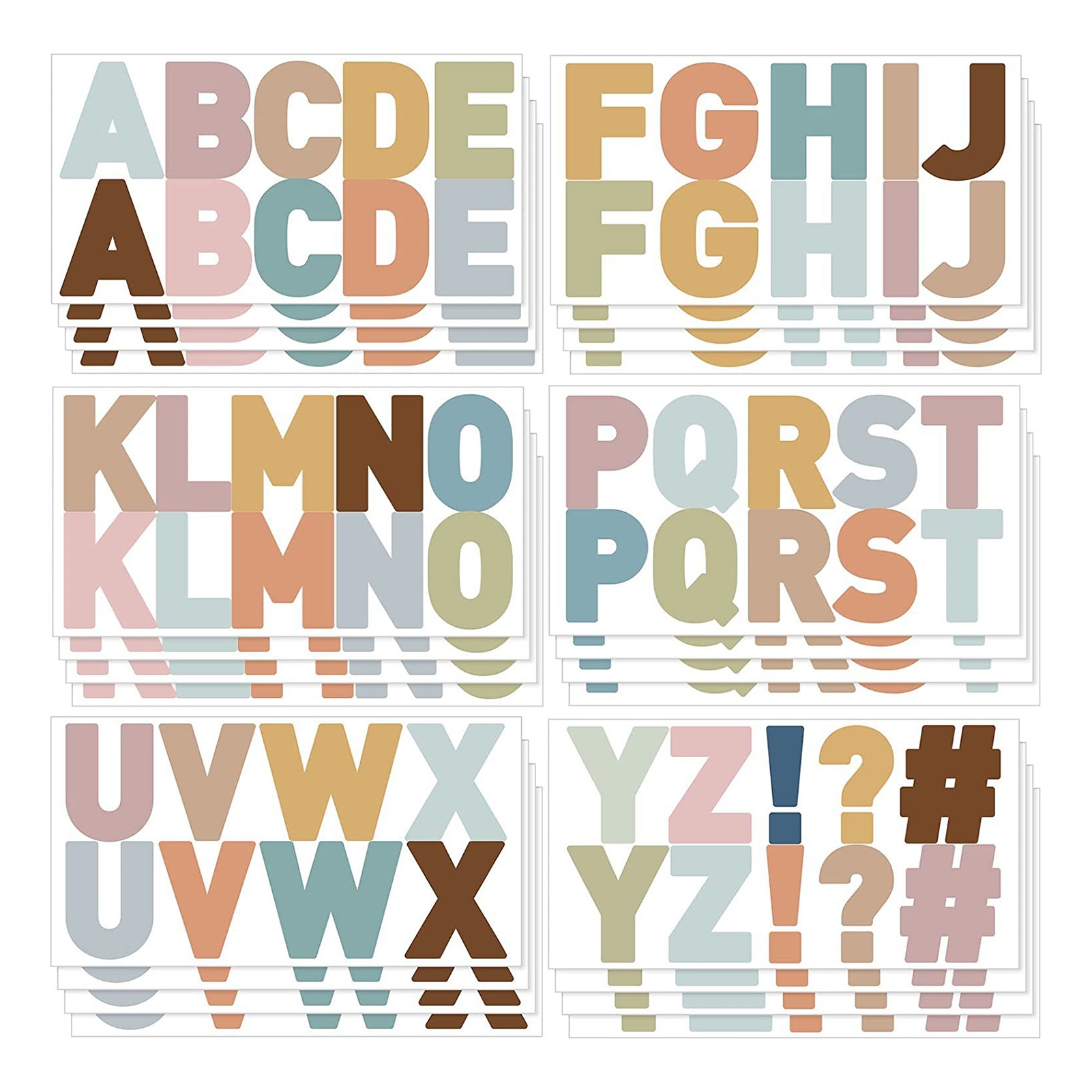 Xeyise 24 Sheets Alphabet Stickers Self-adhesive Great Stickiness ...