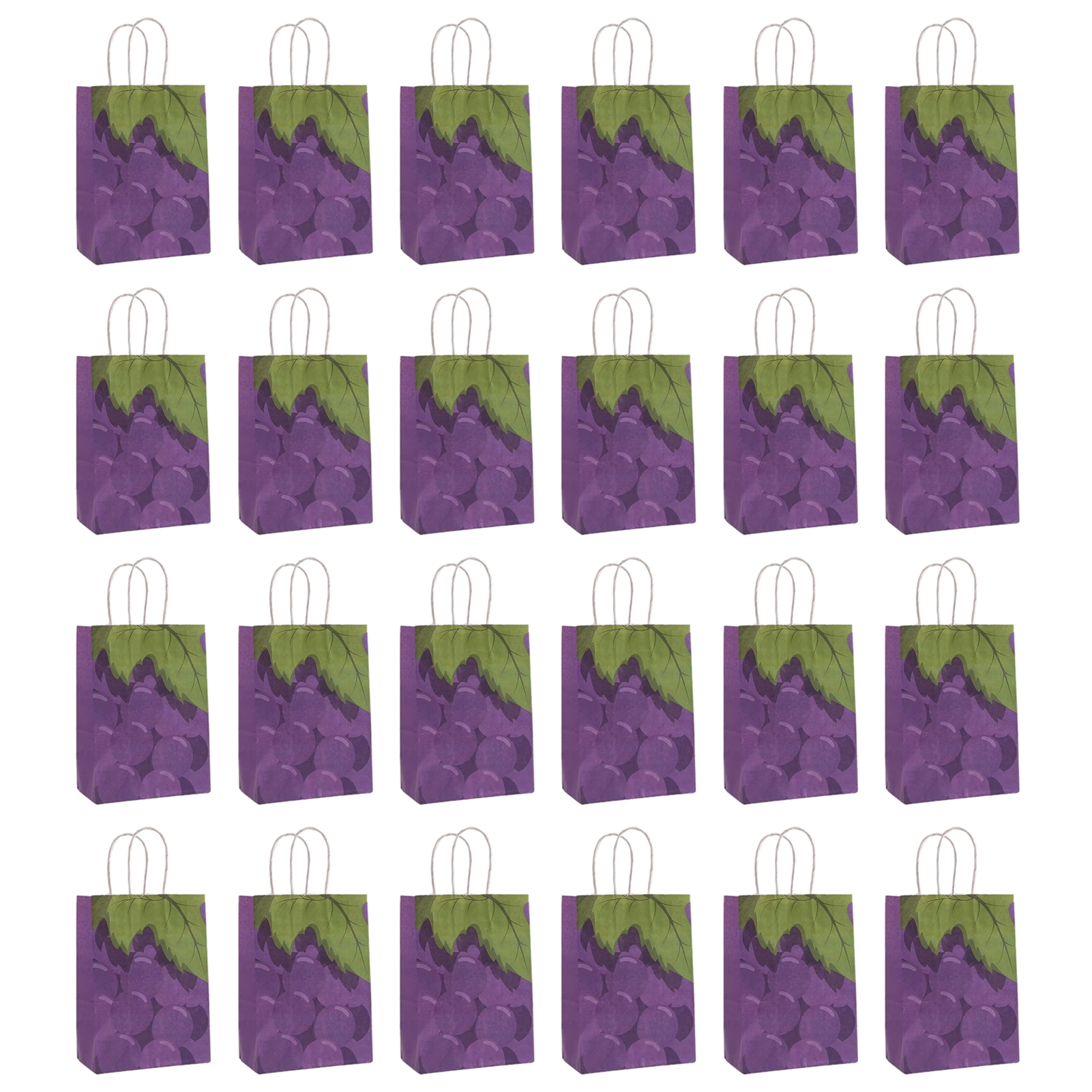 Xeyise 24Pcs Gift Bag Cartoon Oranges Grapes Pineapple Pattern Paper ...