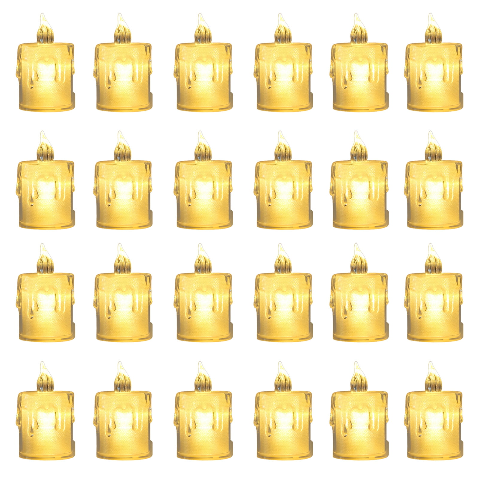 Xeyise 24Pcs LED Electronic Candle Safe Realistic Flameless Battery ...