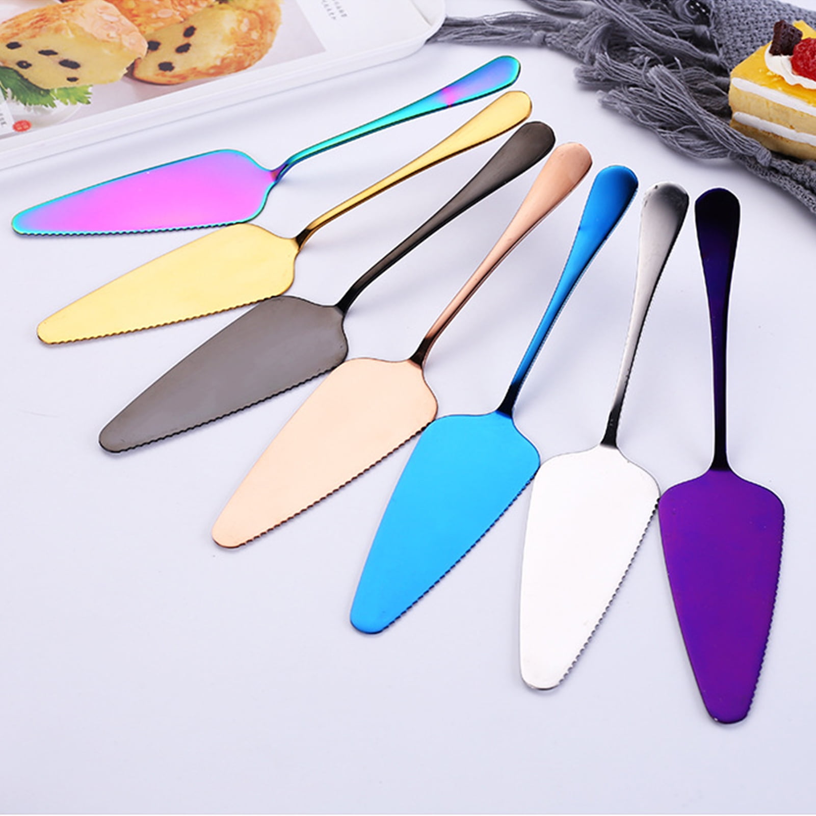 Xeyise 2Pcs Cake Shovels Anti-rust Portable Lightweight Cake Server ...