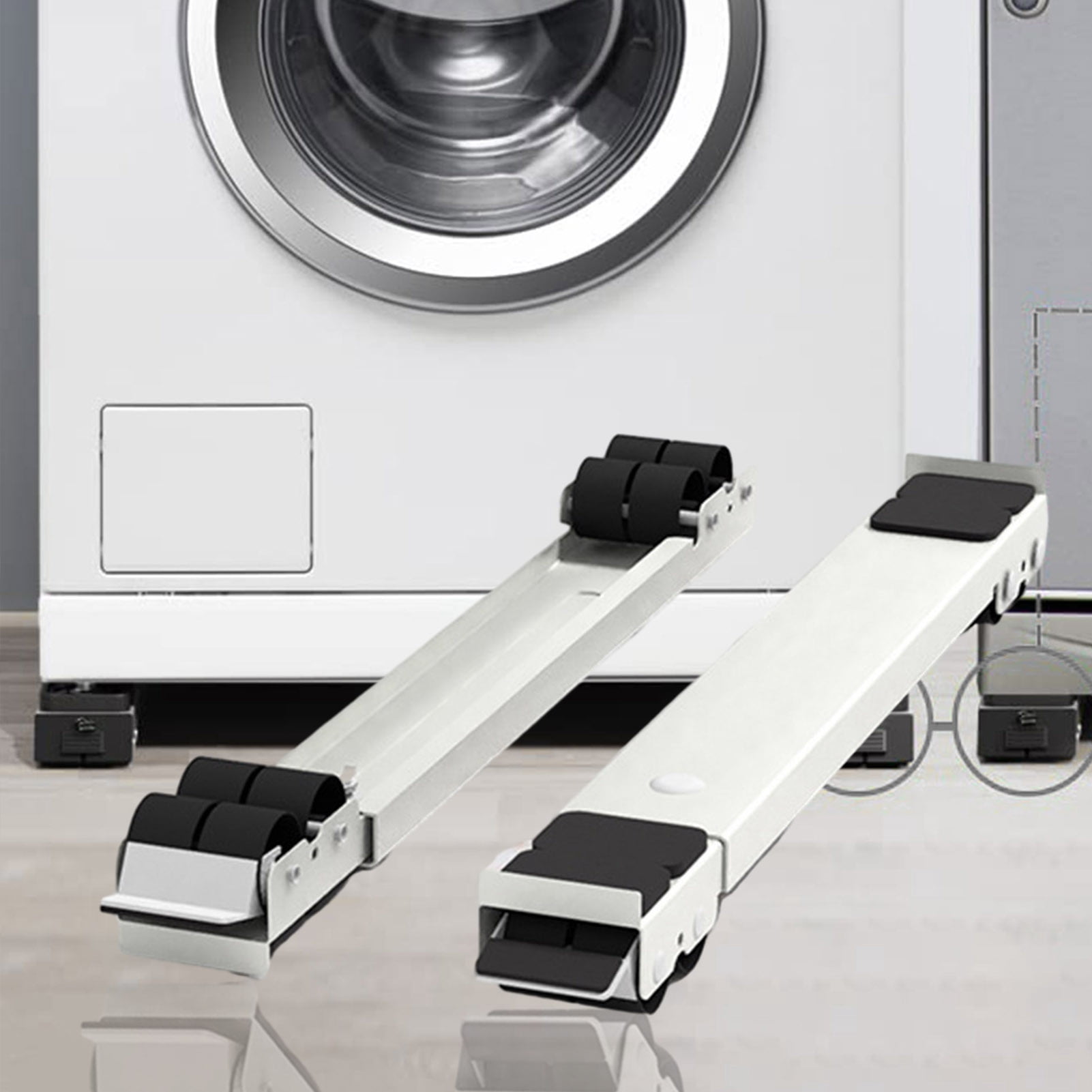 Xeyise 2Pcs Heavy Duty Appliance Rollers Extendable Washing Machine ...
