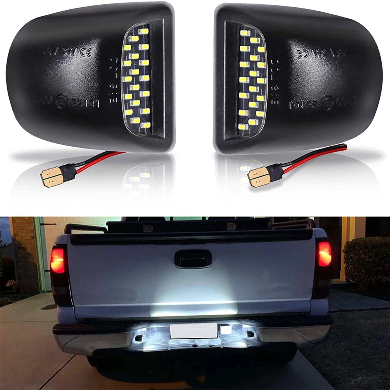 Xeyise 2Pcs LED License Plate Light Tag Light Super Bright High Lumens ...