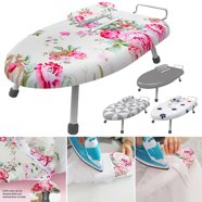 Costway 47" x 15" Iron Board with Removable Silver-coated Cover & Heavy ...