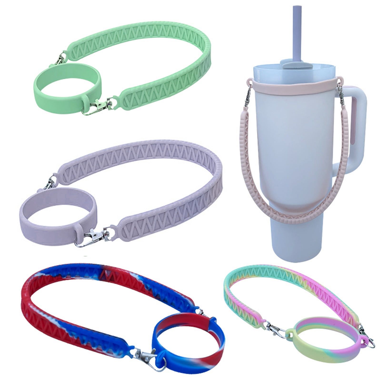Xeyise 2Pcs Silicone Water Bottle Sling Carrying Handle Long-lasting ...