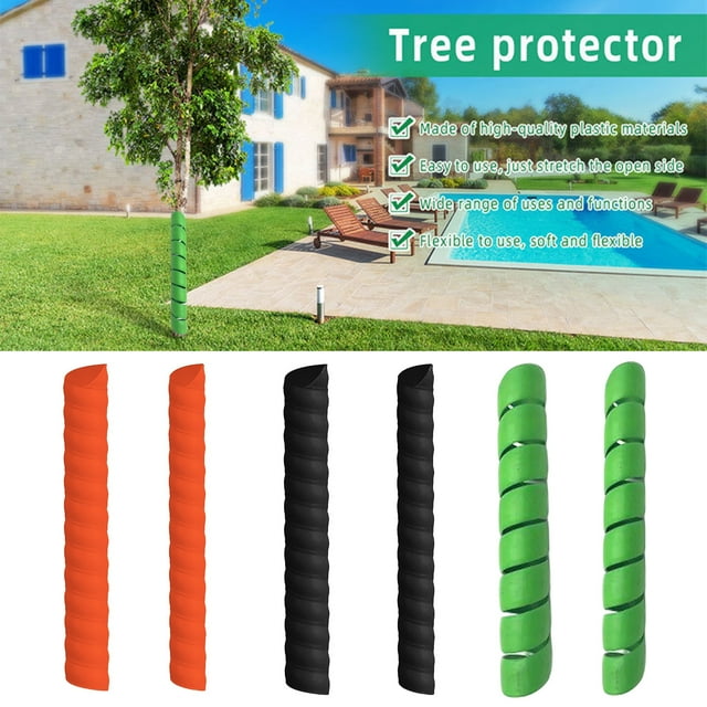 Xeyise 2Pcs Tree Trunk Protector Guard Spiral Design Tube Wraps ...