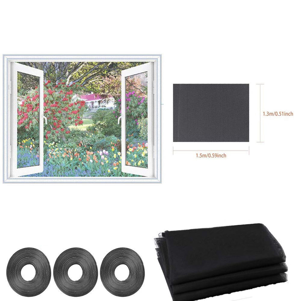 Xeyise 3Pcs DIY Invisible Transparent Window Insect Screen Mosquito ...