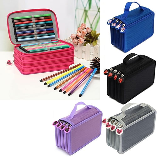 Xeyise 4 Layers 72 Holes Portable Drawing Sketching Pencil Pen Zipper ...