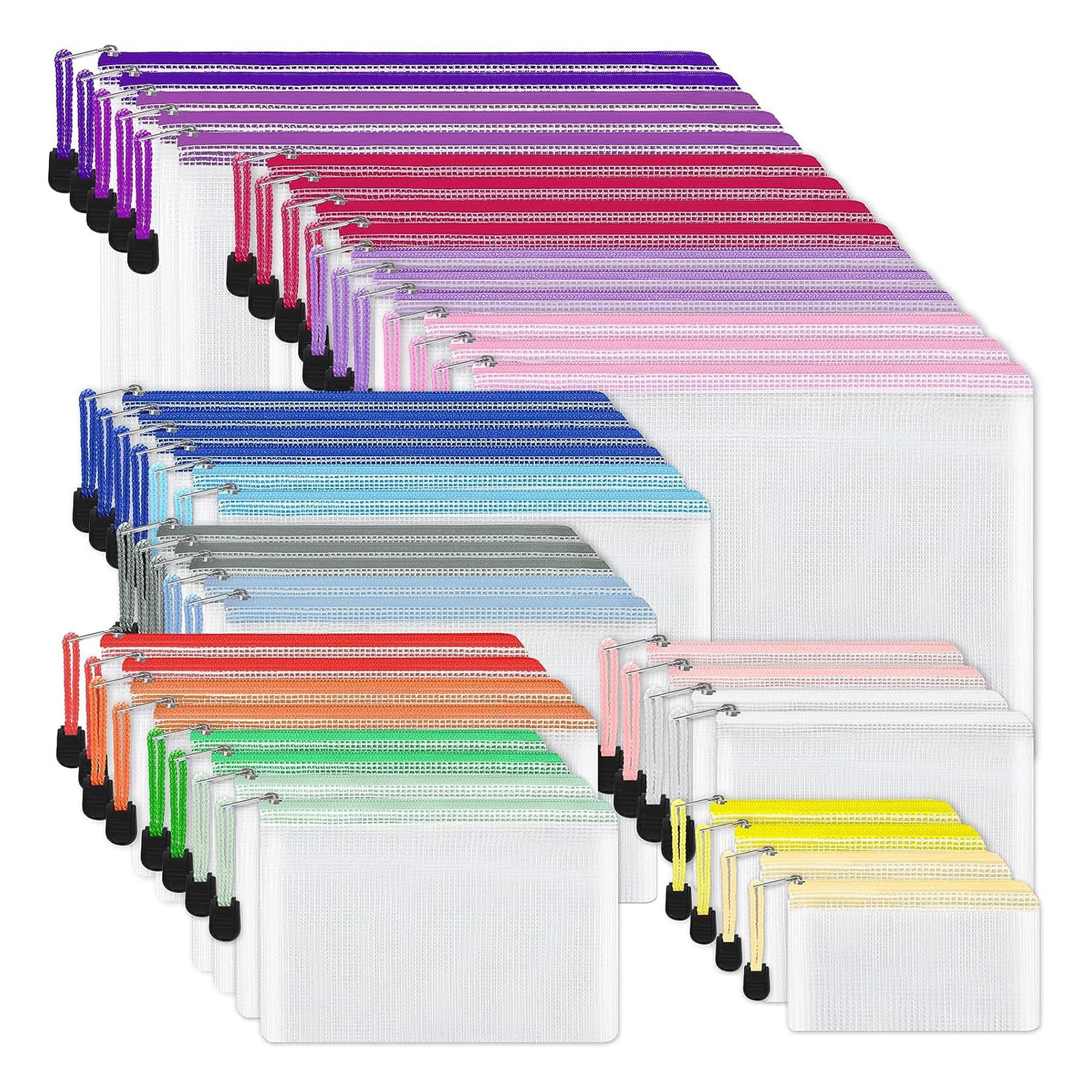 Xeyise 4Pcs A4 File Bag Waterproof Multi-purpose Zipper Pouches ...