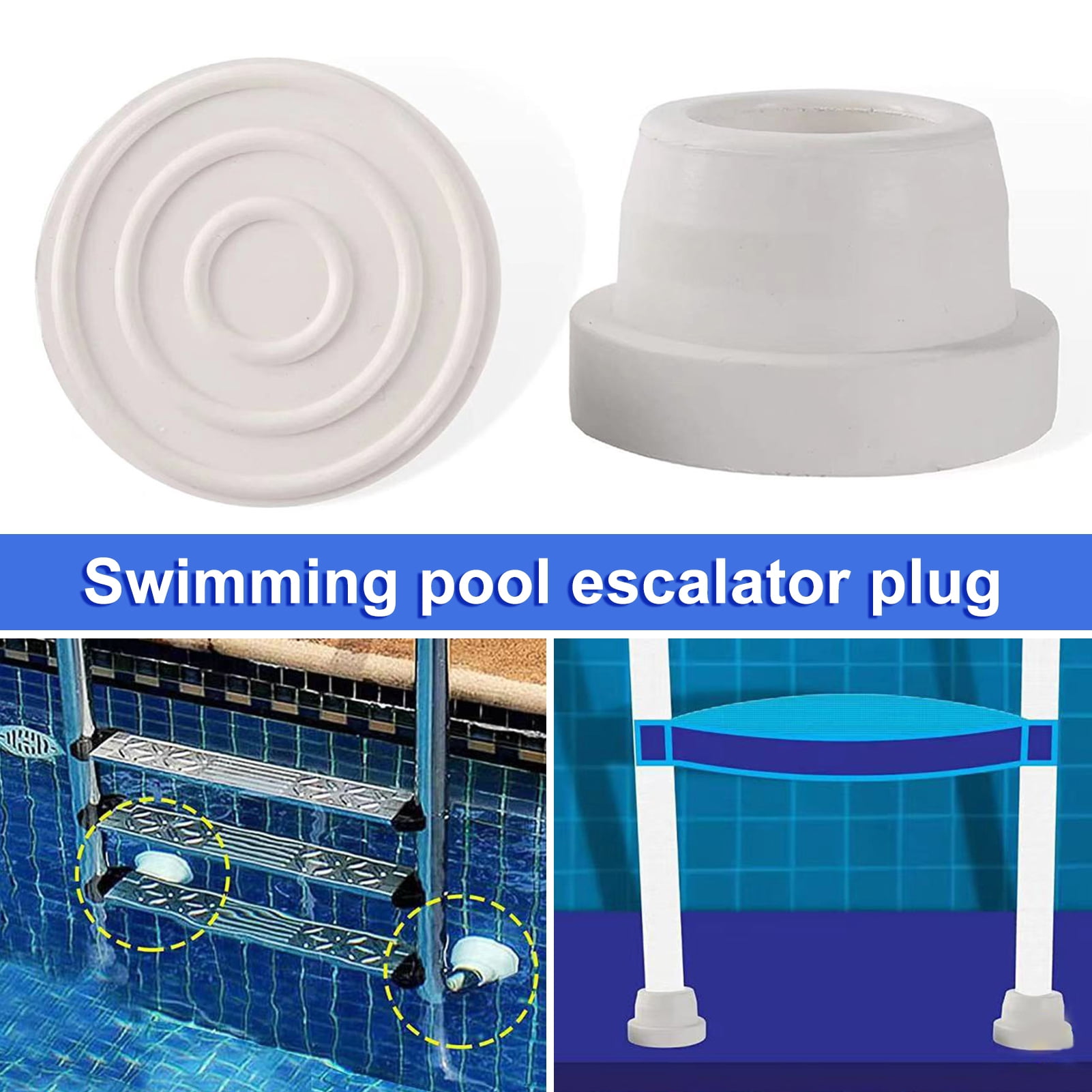 Xeyise 4Pcs Rubber Pool Ladder Bumpers Fit 1.90in Inner Diameter Ladder ...