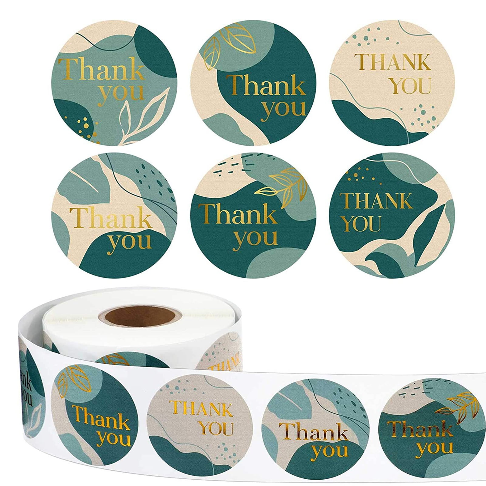 Xeyise 500Pcs/Roll Packaging Stickers Self-adhesive Thankyou Letter ...