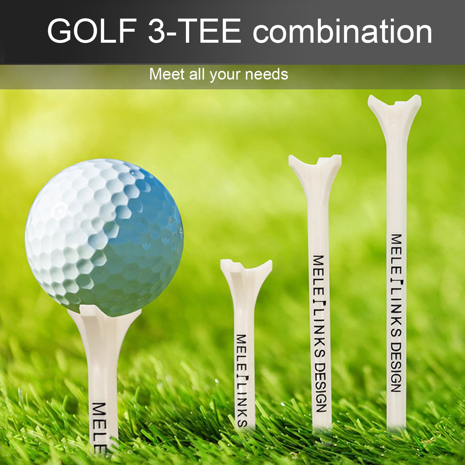 Xeyise 50Pcs Plastic Golf Tees Three-head Design Professional Reduce ...