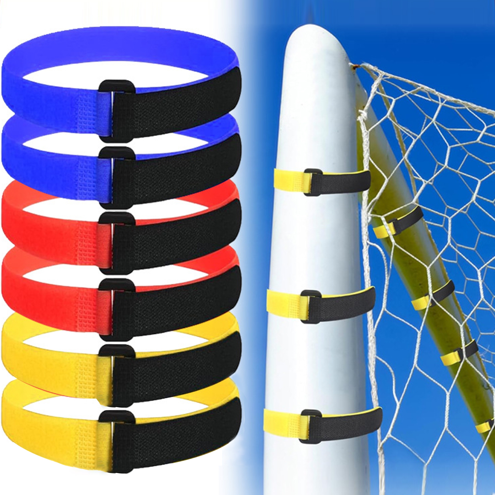 Xeyise 50Pcs Soccer Goal Net Attachment Straps with Fastener Tape ...