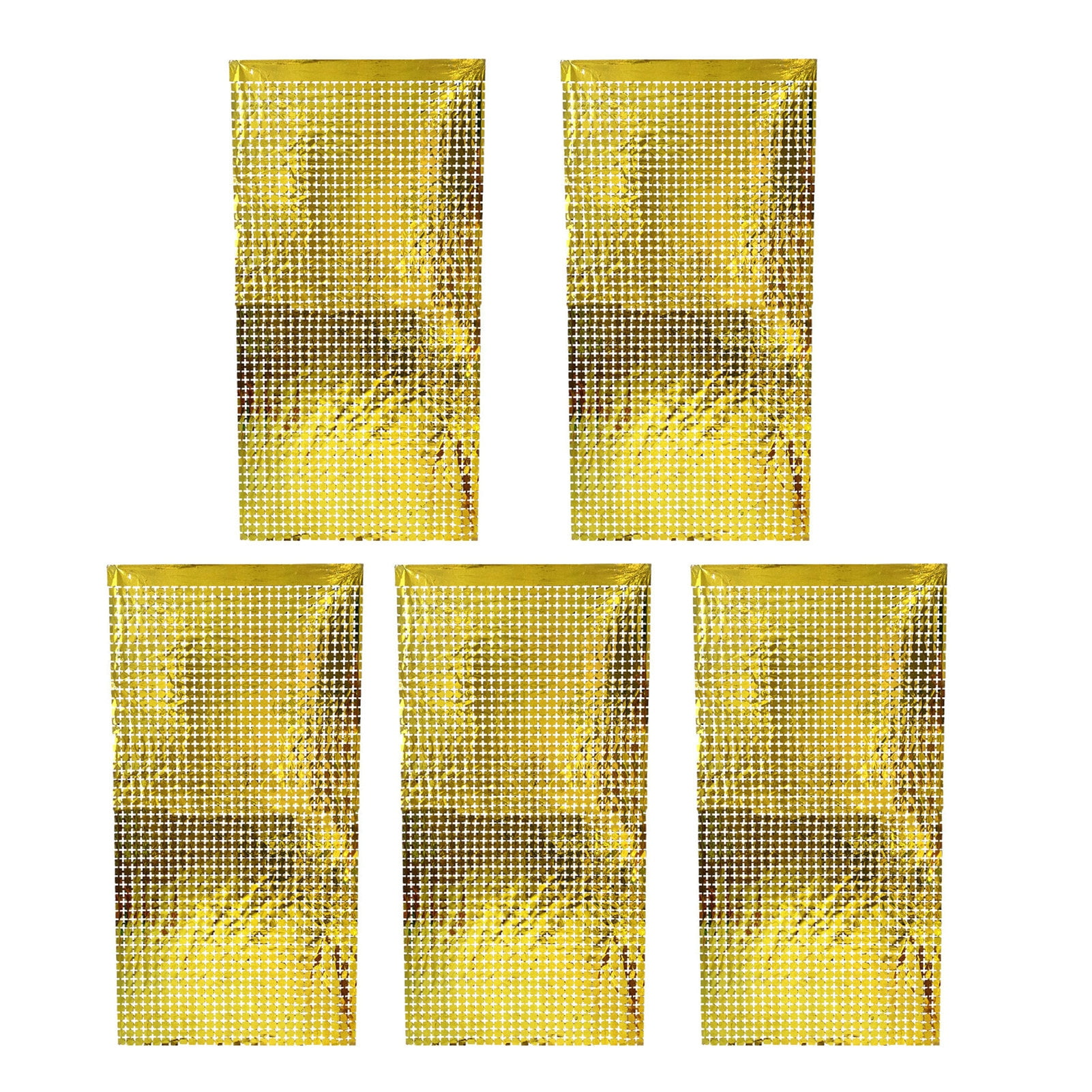 Xeyise 5Pcs Square Tinsel Curtain Party Backdrop Glitter Foil Fringe ...