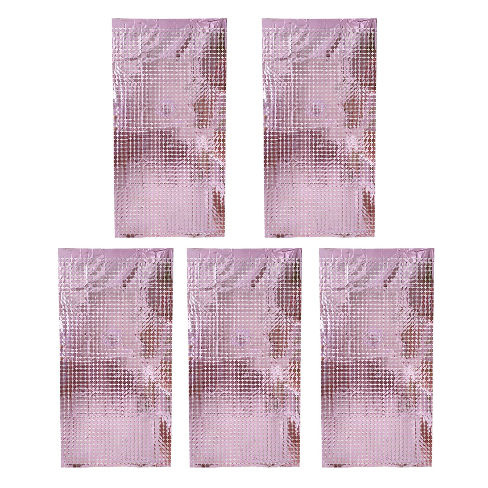 Xeyise 5Pcs Square Tinsel Curtain Party Backdrop Glitter Foil Fringe ...