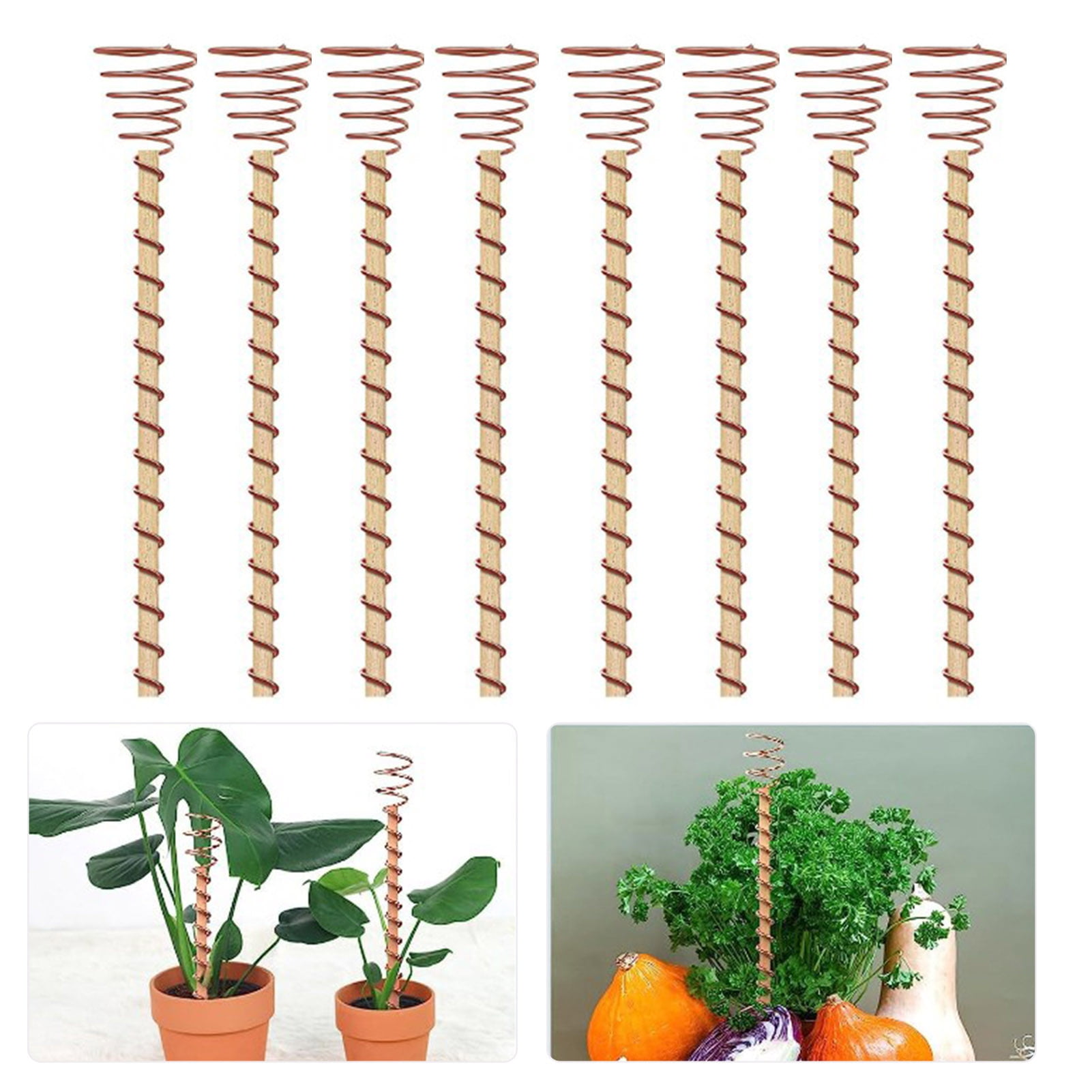 Xeyise 8/10Pcs 12-inch Electroculture Plant Stakes Long Copper Garden ...