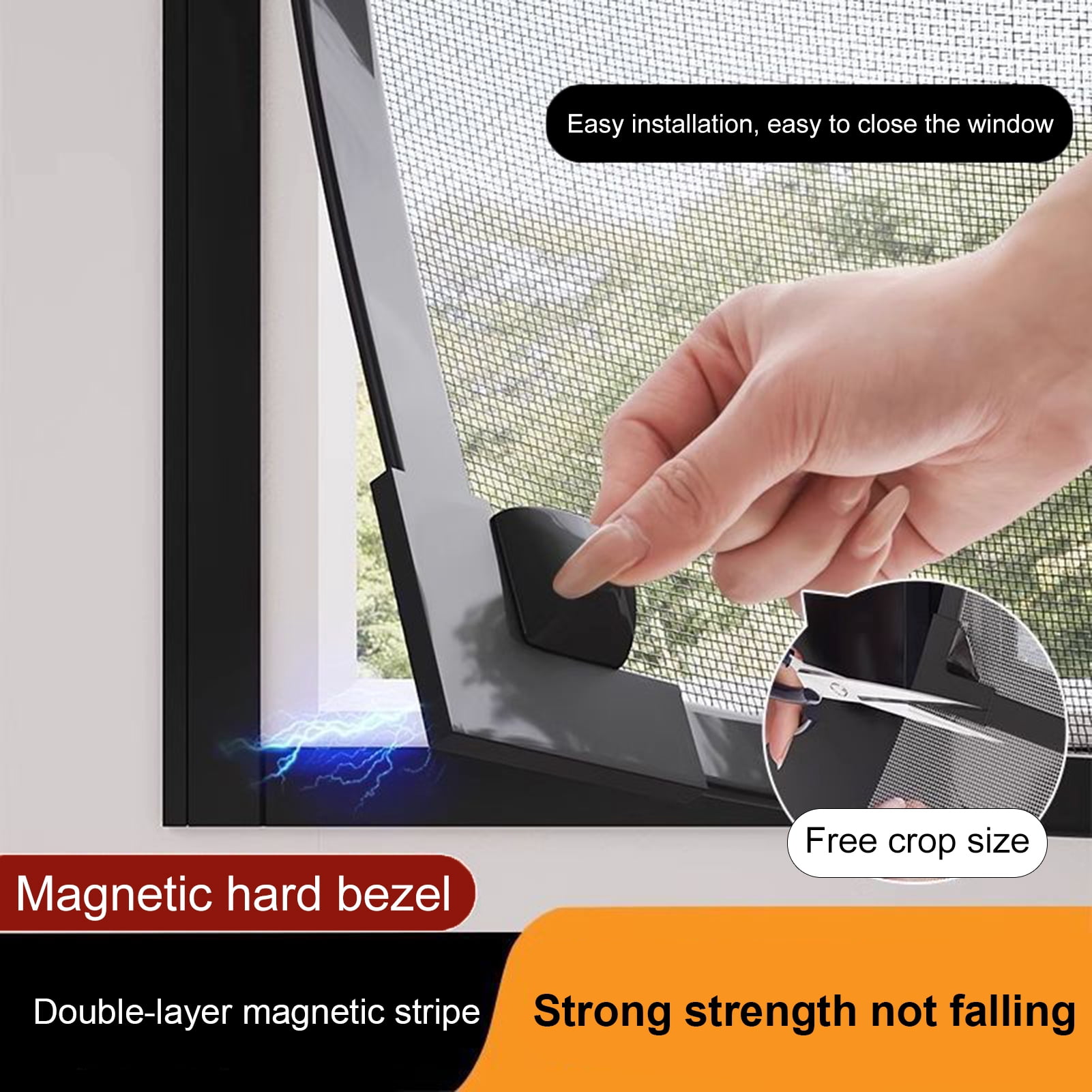 Xeyise Anti-mosquito Screen Magnetic Wide Magnetic Strip Strong ...
