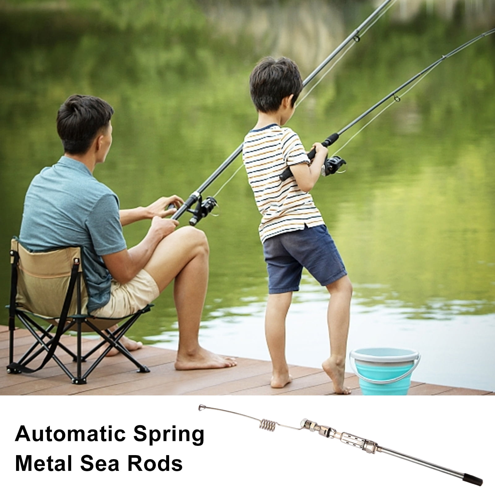Xeyise Automatic Spring Sea Fishing Rod with Spinning Reel Portable ...