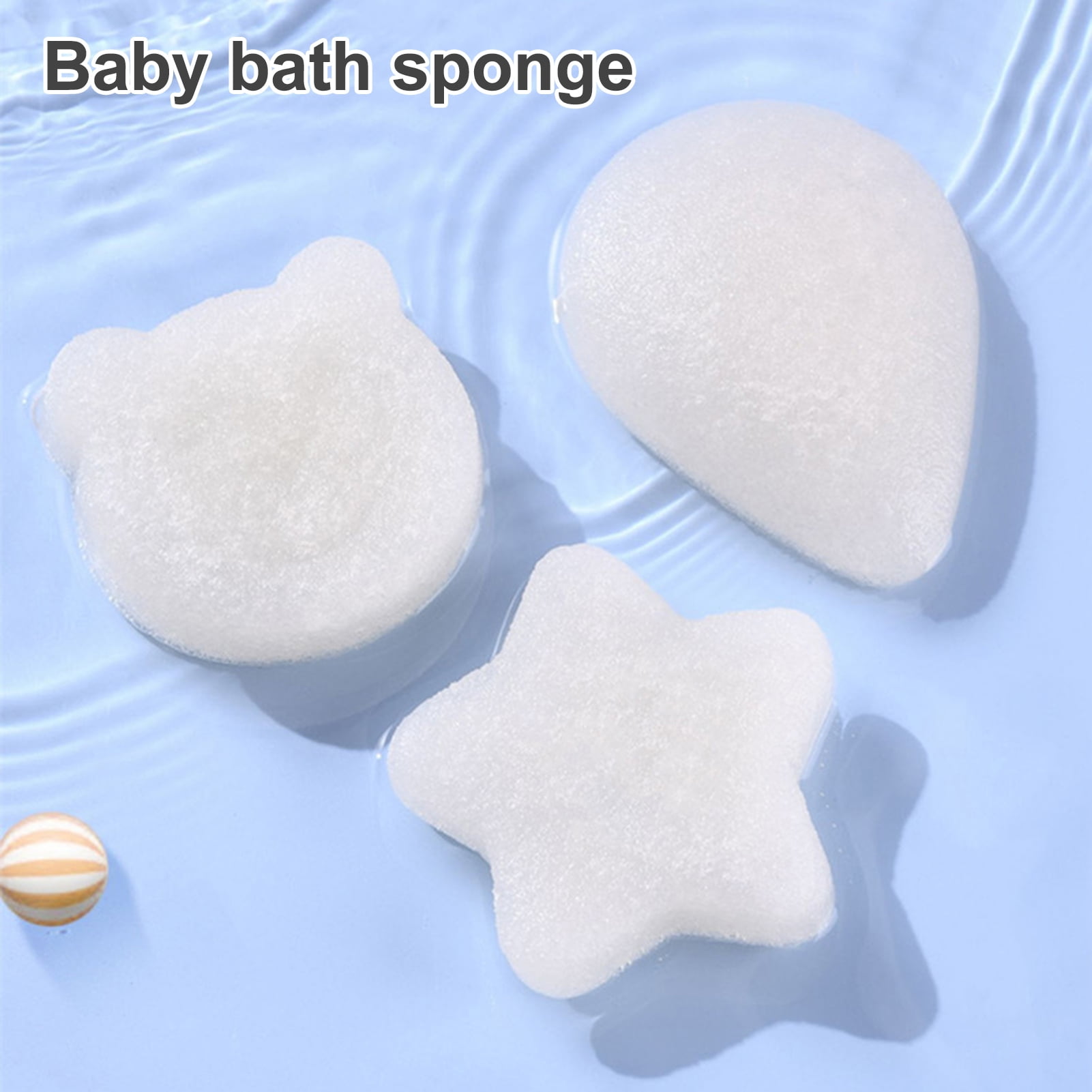 Xeyise Baby Bath Sponge Cute Cartoon Shaped Bathing Sponge Soft Gentle ...
