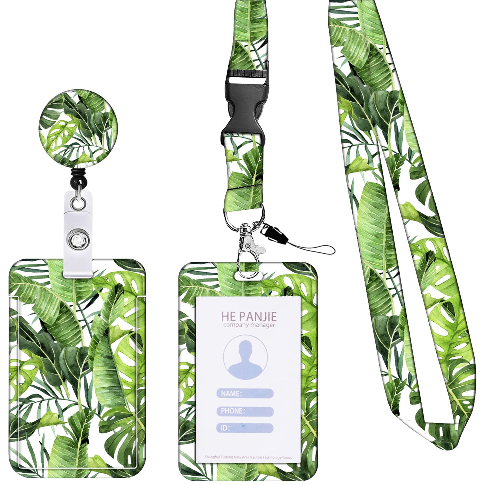 Xeyise Badge Holder with Retractable Reel Clip And Lanyard ID Card ...