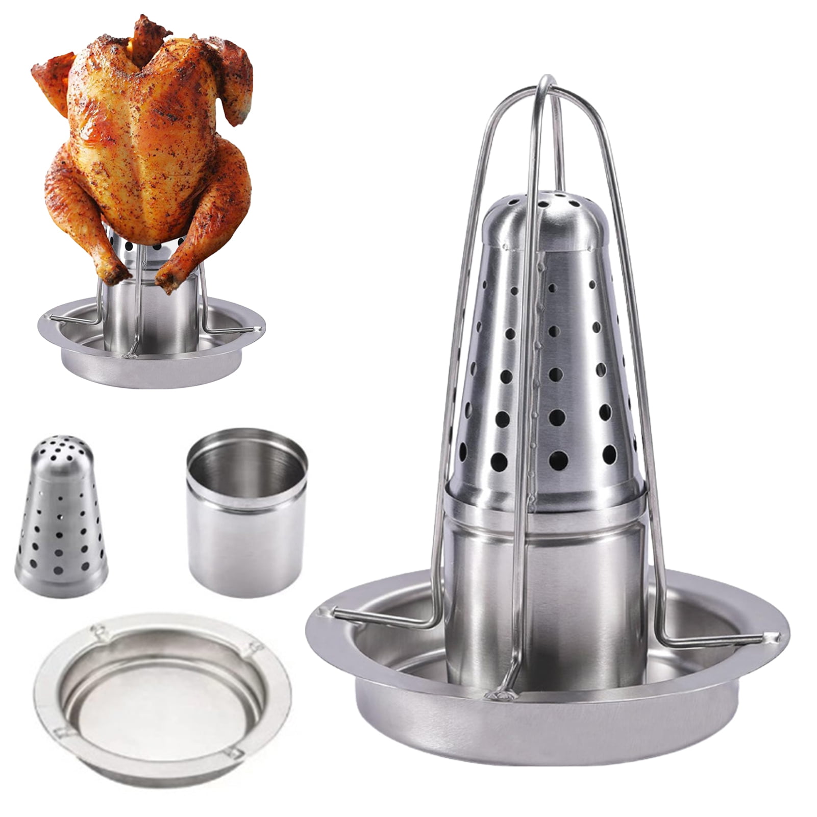 Xeyise Beer Can Chicken Roaster Rack with Flavouring Container ...