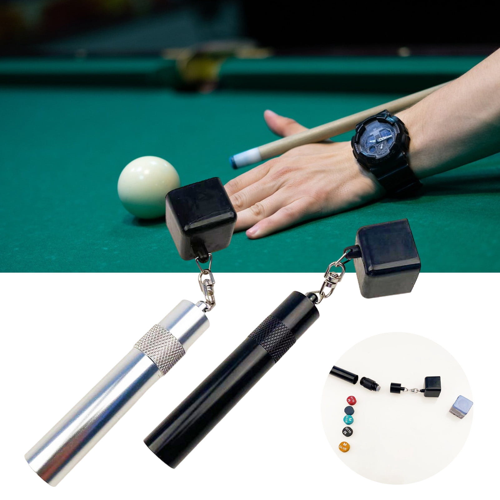 Xeyise Billiard Pool Cue Tip Shaper Compact Size Portable 3-in-1 ...