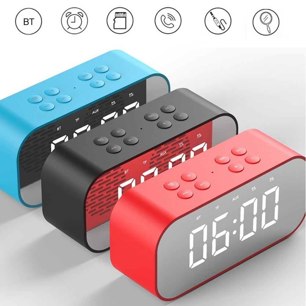 Xeyise Bluetooth 5.0 Wireless Speaker Subwoofer Music Alarm Clock ...
