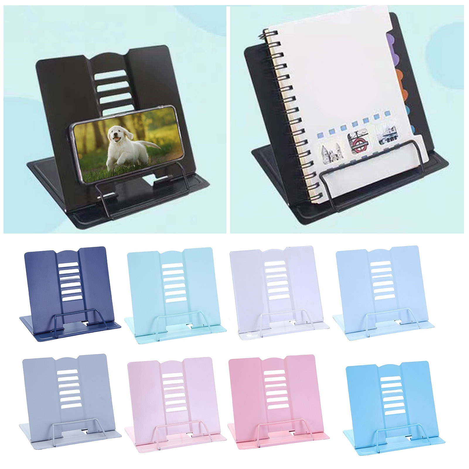 Xeyise Book Stand Angle Adjustable High Stability Non-Slip Foldable ...