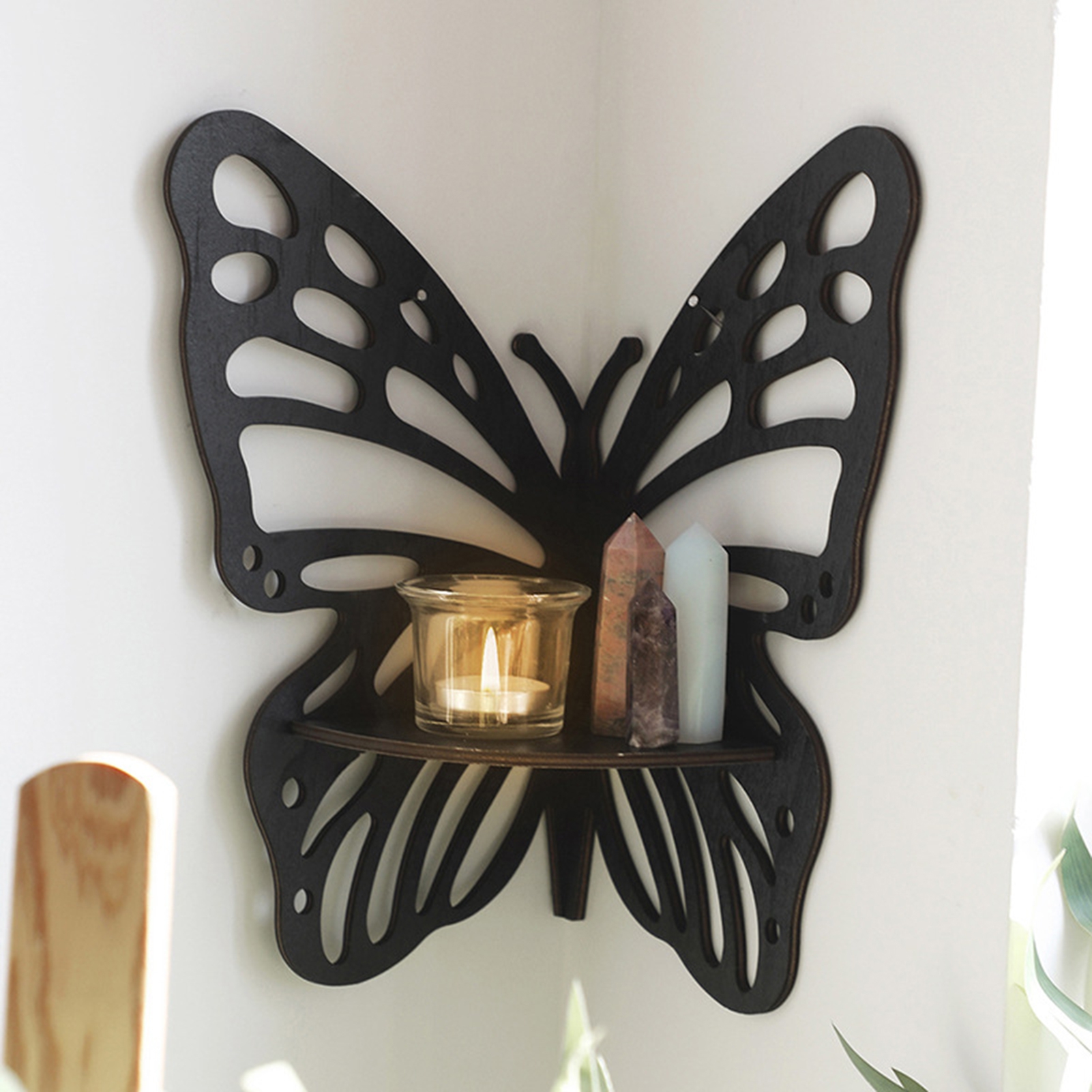 Xeyise Butterfly Storage Rack Corner Shelf Strong Load-bearing Easy to ...