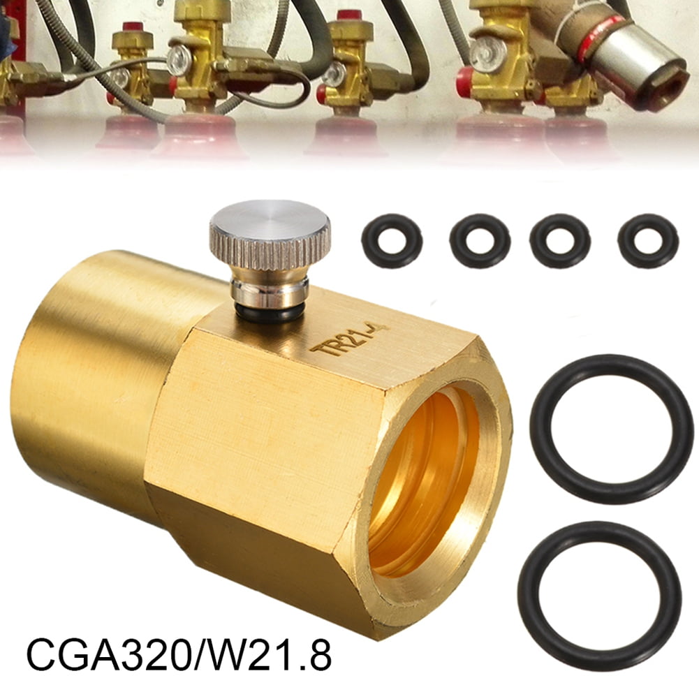 Xeyise CGA320/W21.8 Soda Maker CO2 Cylinder Refill Adapter Connector ...