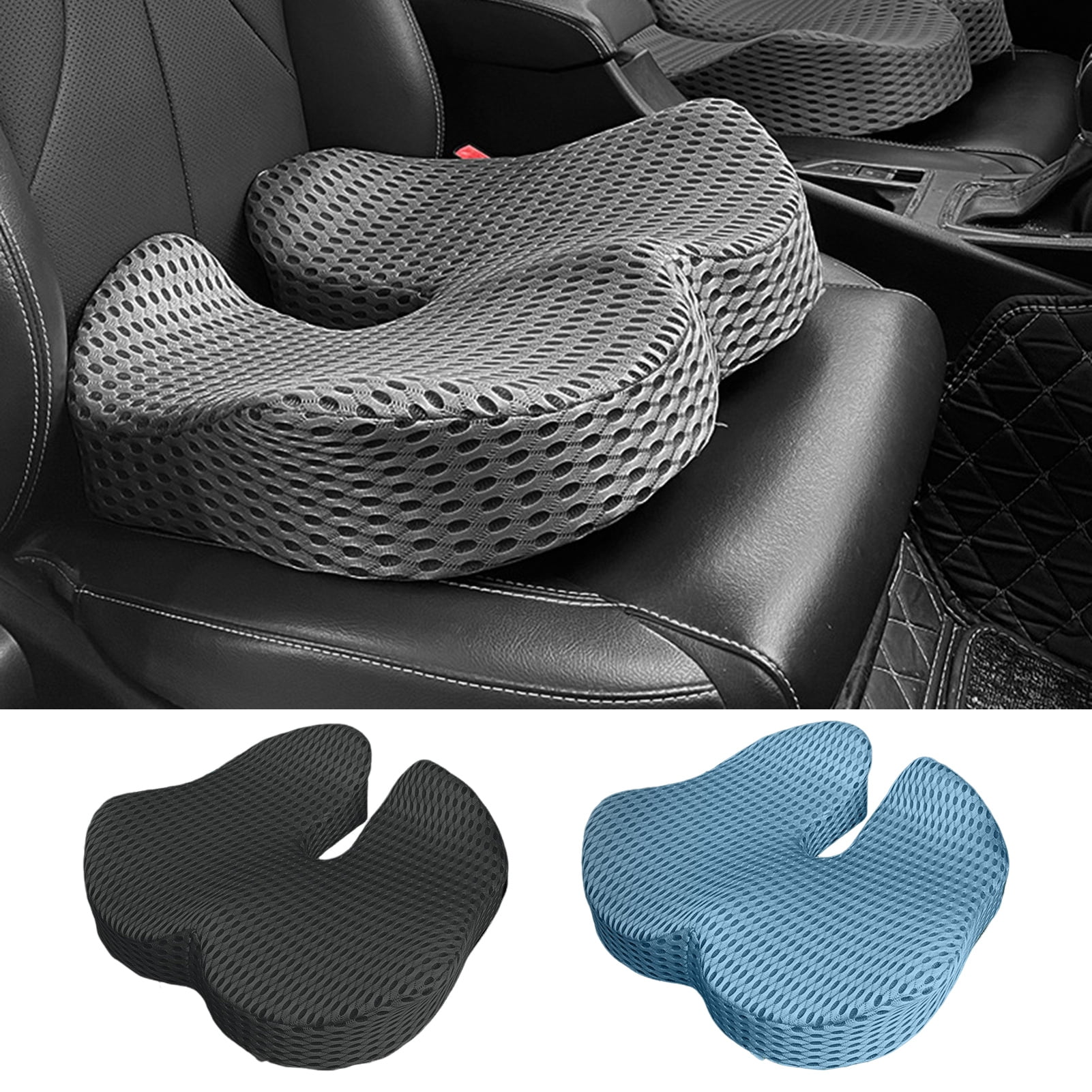 Xeyise Car Seat Cushion Memory Foam Thick Elastic Slow Bounce Good ...