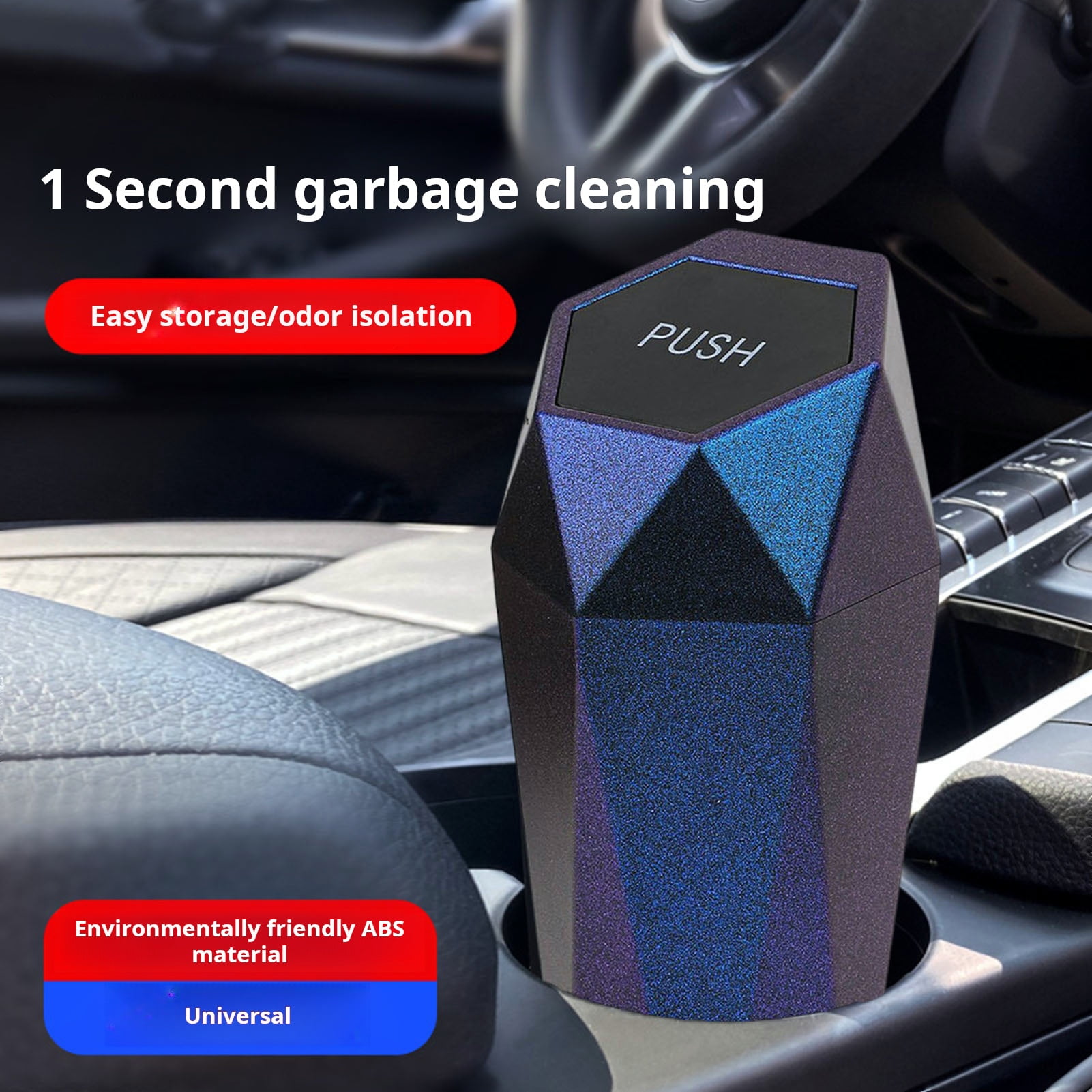 Xeyise Car Trash Can with Lid Leak-Proof Design Large Capacity Easy to ...