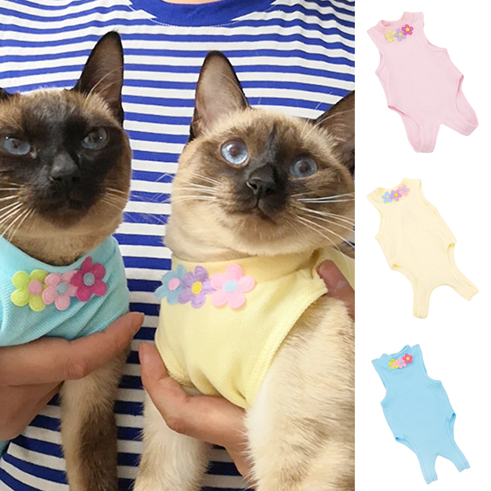 Xeyise Cats Recovery Suit Super Soft Wear Resistant Cotton Cat Surgical ...