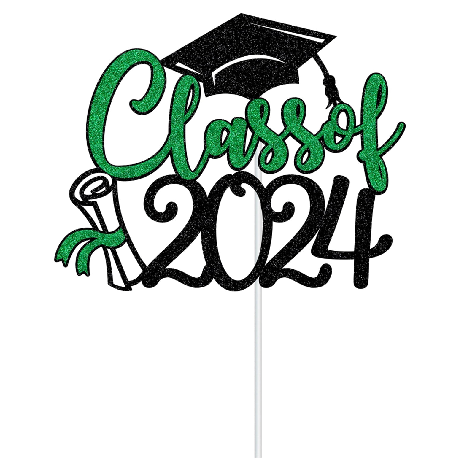 Xeyise Class of 2024 Graduation Cake Topper Set Glitter Congratulations ...
