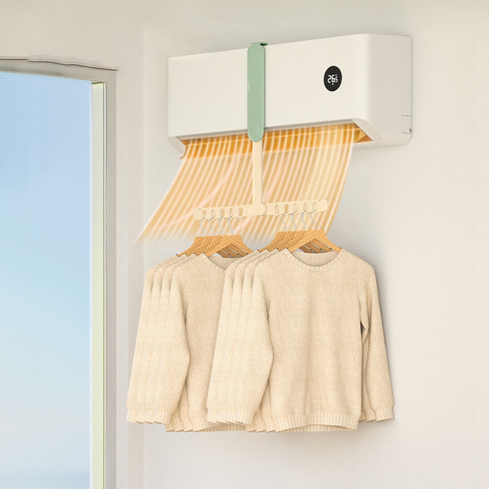 Xeyise Clothes Rack Wall Mounted Folding Clothes Hanger Space-Saving ...