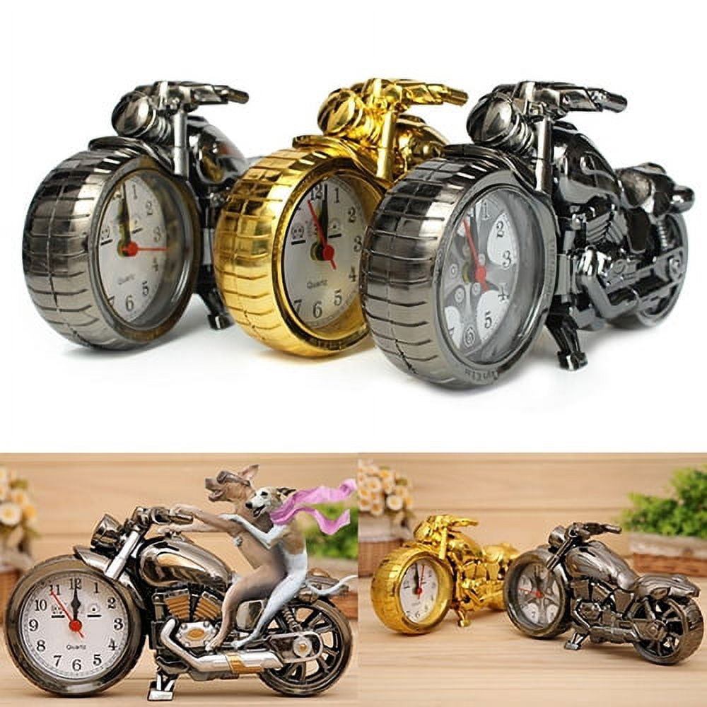 Xeyise Creative Motorcycle Shape Quartz Clock Alarm Clock Time Keeper ...
