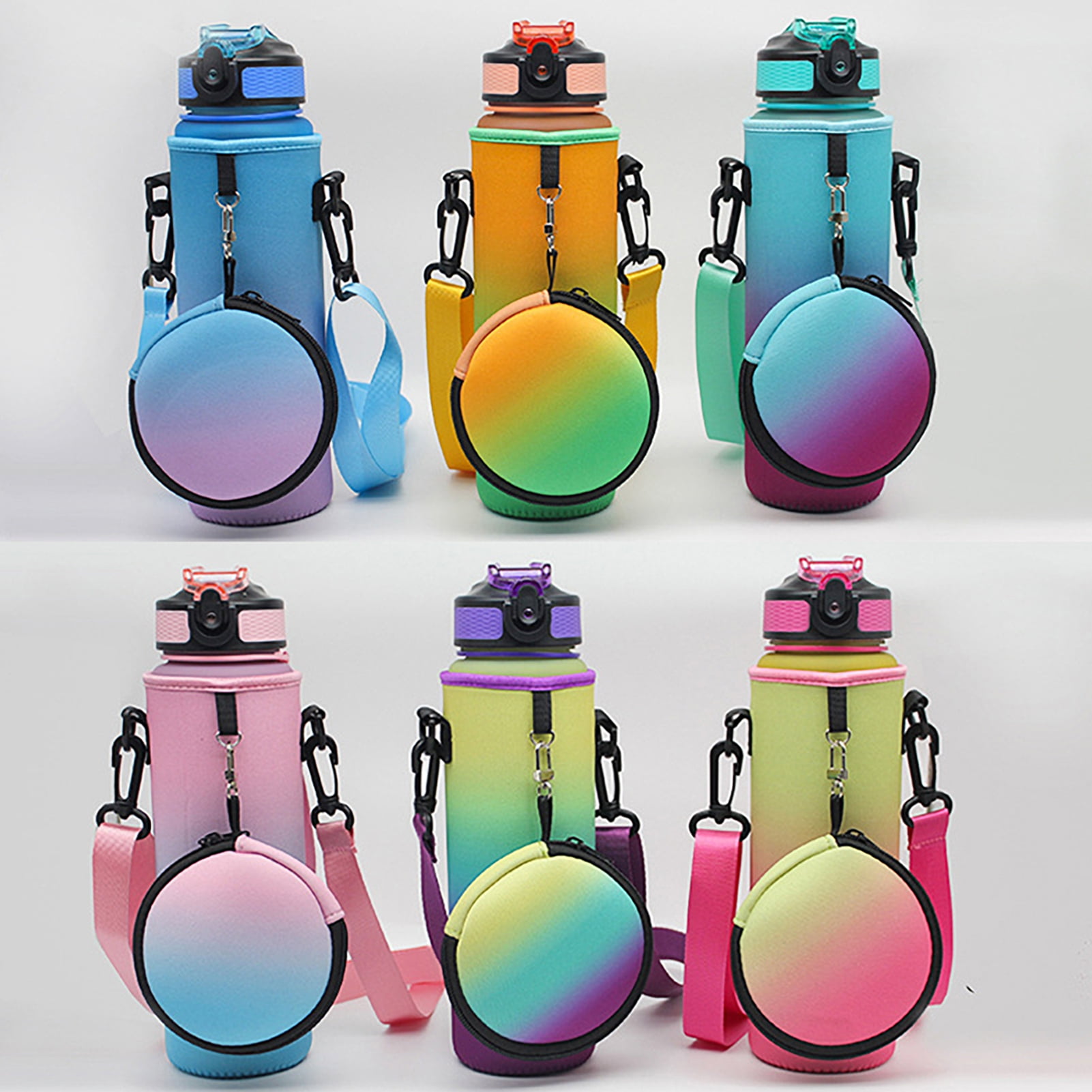 Xeyise Cup Sleeve with Small Round Pouch Adjustable Shoulder Strap ...