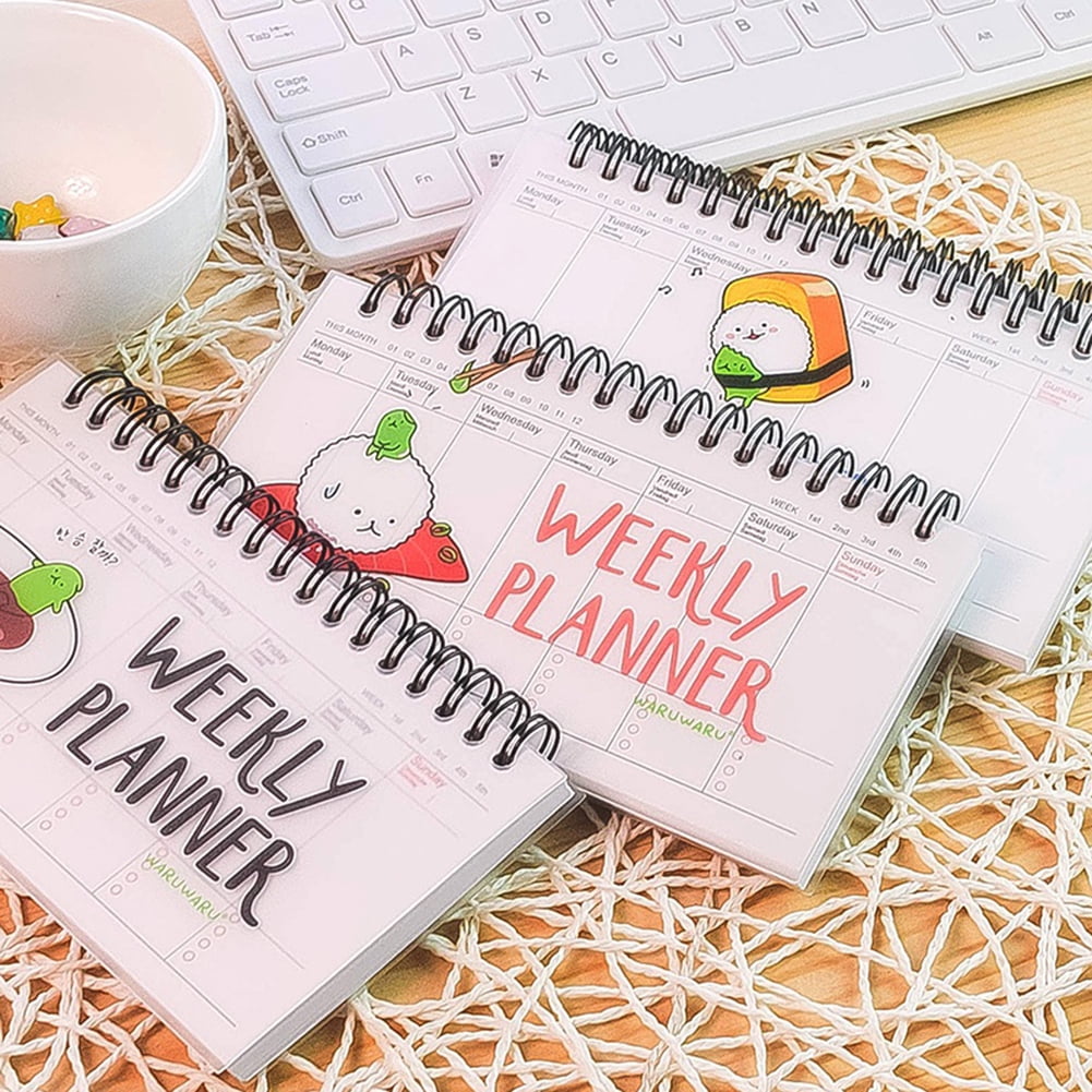 Xeyise Cute Daily Planner Weekly Day Plan Time Organizer Stuff Notebook ...