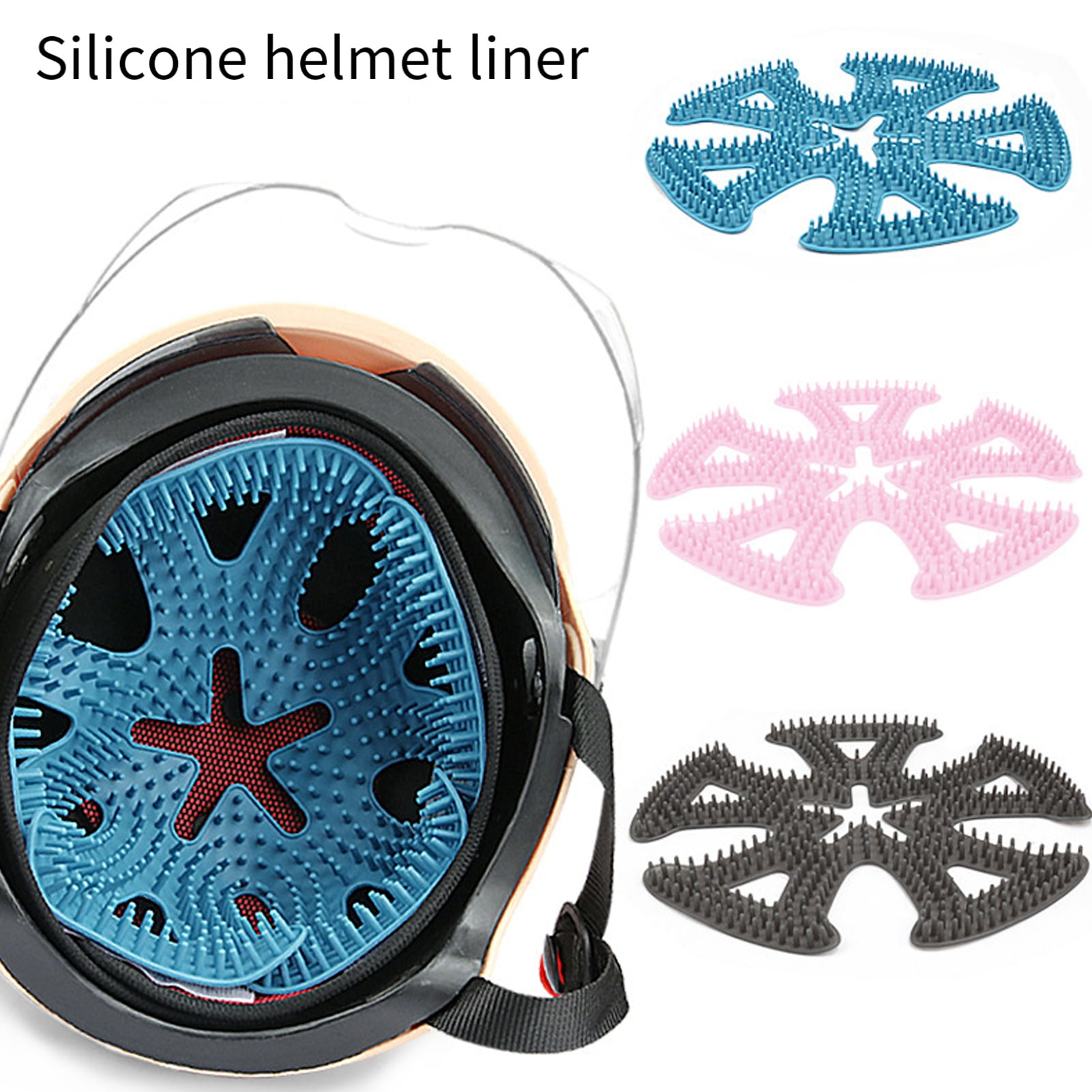 Xeyise Cycling Helmet Pad Anti-slip Silicone Tooth Breathable Universal ...
