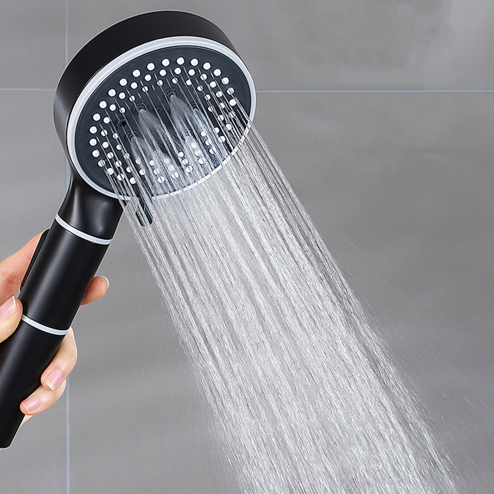 Xeyise Dual Side Shower Head Silicone Gel Massage 6 Gear Switchable One ...