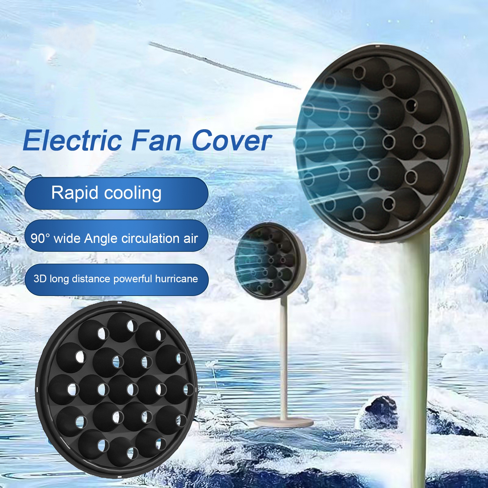 Xeyise Electric Fan Cover Multi-hole Round Heavy Duty Summer Energy ...
