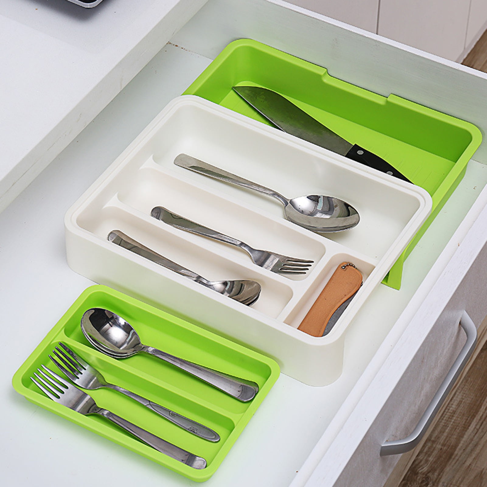 Xeyise Expandable Kitchen Utensil Drawer Organizer 9.25-15.75 Inch ...