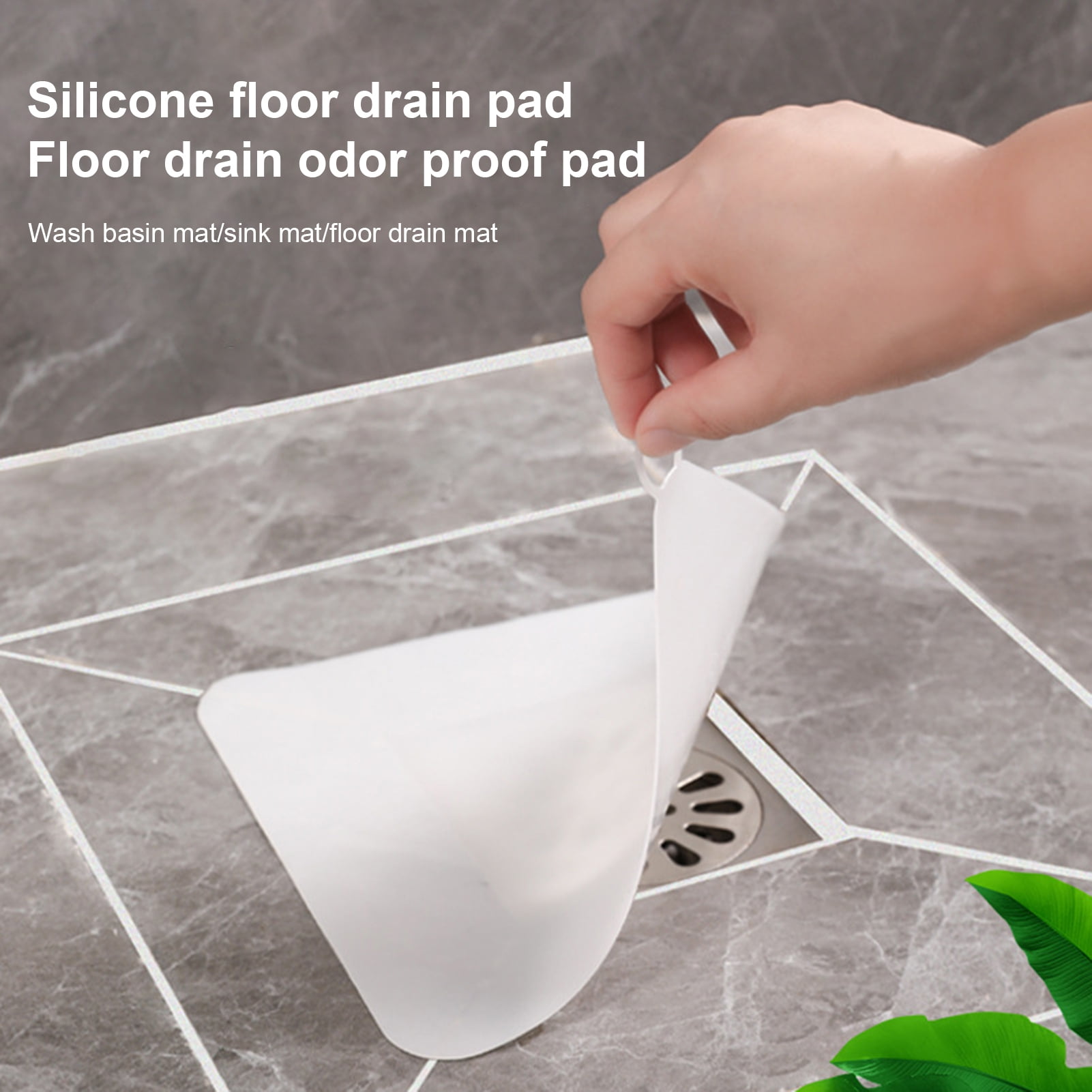 Xeyise Floor Drain Pad with Hanging Hole Reusable Silicone Solid Color ...