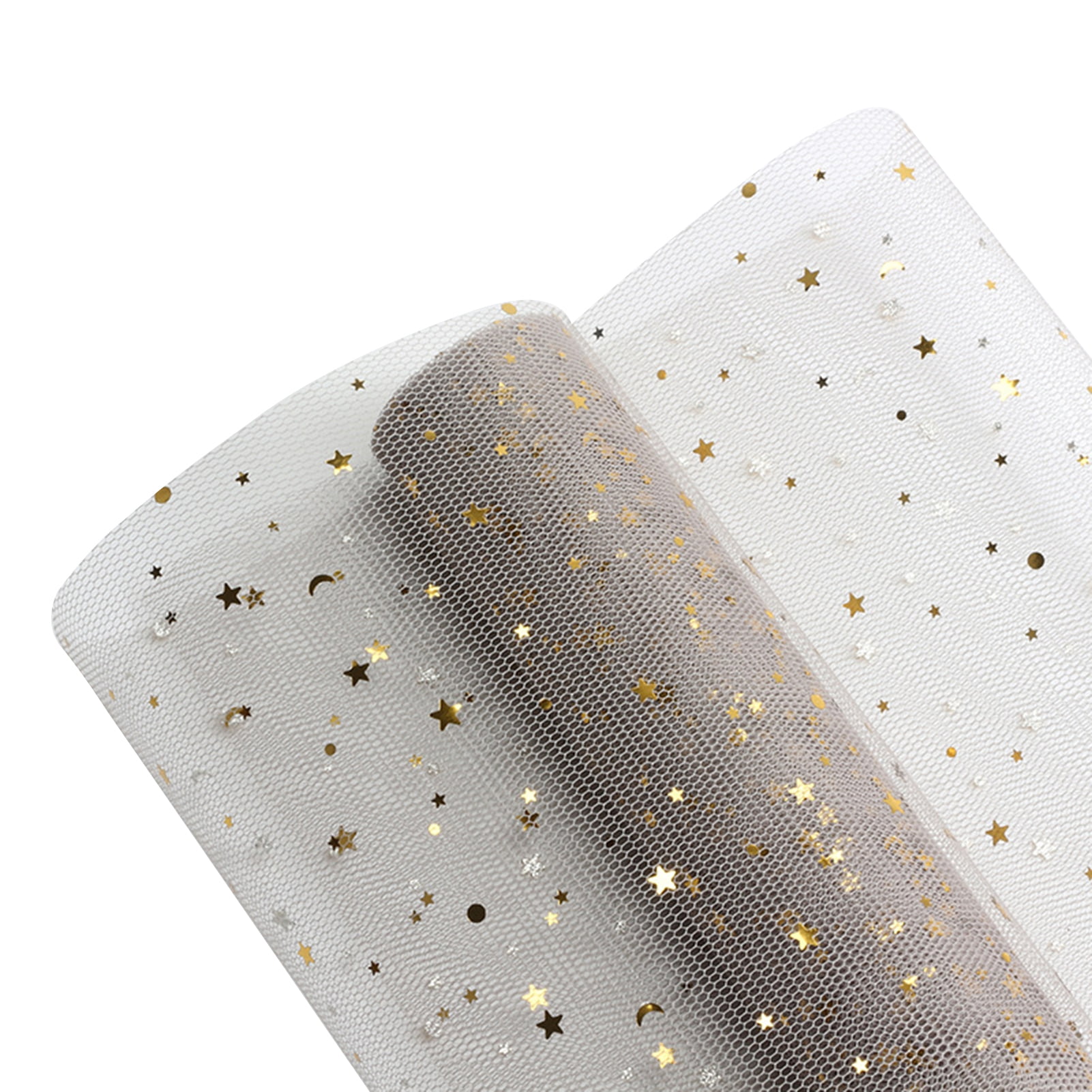 Xeyise Flower Wrapped Gauze Even Mesh Design with Shiny Star Cuttable ...