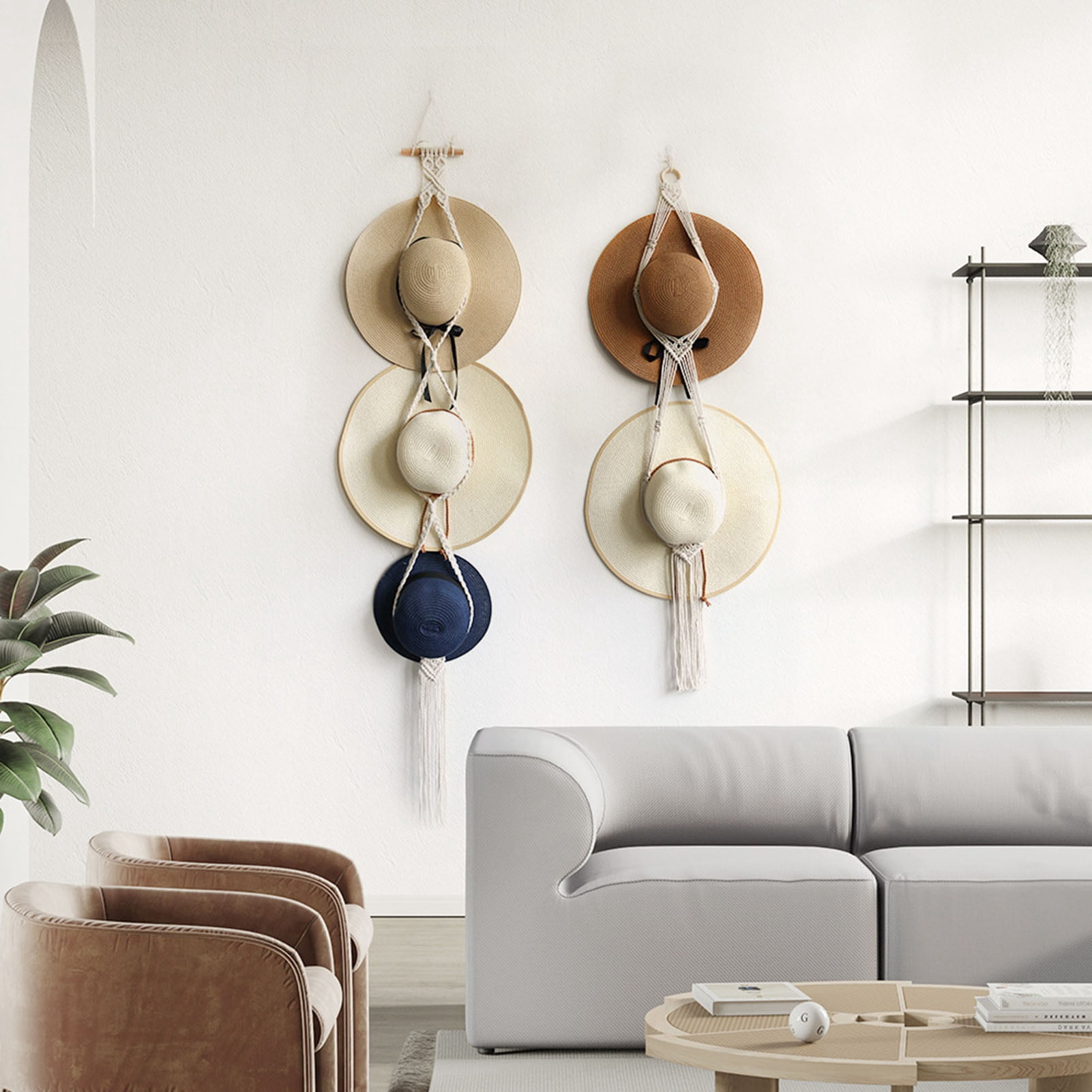 Xeyise Hat Hanger Save Space Bohemian Style Hand Made Wall Hanging ...
